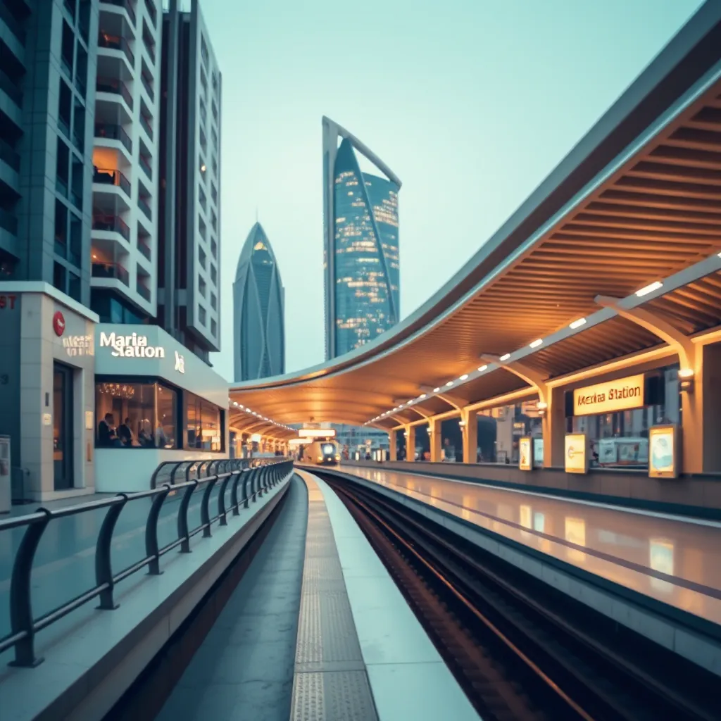 Navigating the Marina Beach Metro Station in Dubai